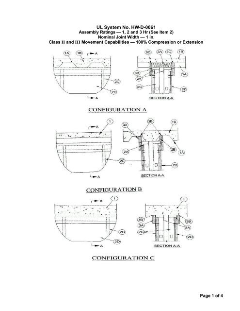 UL System No. HW-D-0061 - A/D Fire Protection Systems
