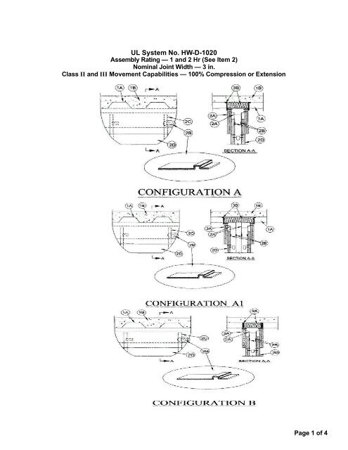 UL System No. HW-D-1020 - A/D Fire Protection Systems