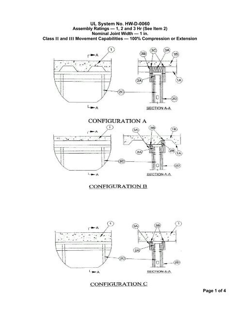 UL System No. HW-D-0060 - A/D Fire Protection Systems