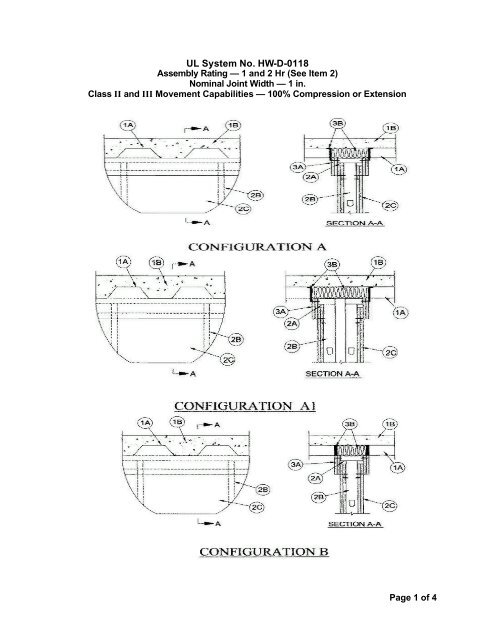 UL System No. HW-D-0118 - A/D Fire Protection Systems