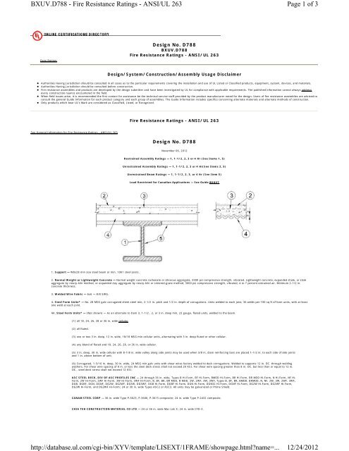 BXUV.D788 - A/D Fire Protection Systems