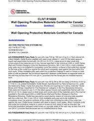 UL System No. HW-D-0060 - A/D Fire Protection Systems