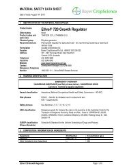 Bayer Nemacur Granular Nematicide - Material Safety Data Sheets