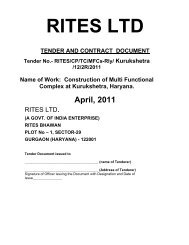 inspection call format - Rites