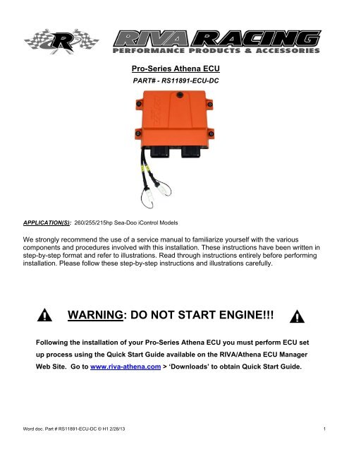 RS11891-ECU-DC - RIVA Racing