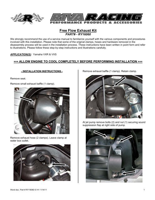 Free Flow Exhaust Kit - RIVA Racing