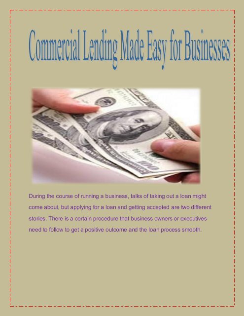 Commercial Lending Made Easy for Businesses