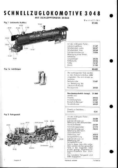 Page 1 SCHNELLZUGLOKOMOTIVE 3048 MIT SCHLEPPTENDER ...