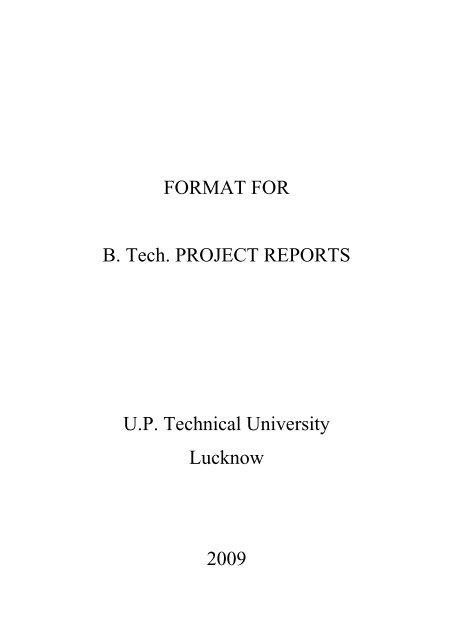 "Project Report Format" for SRS and Synopsys (VII SEM.)