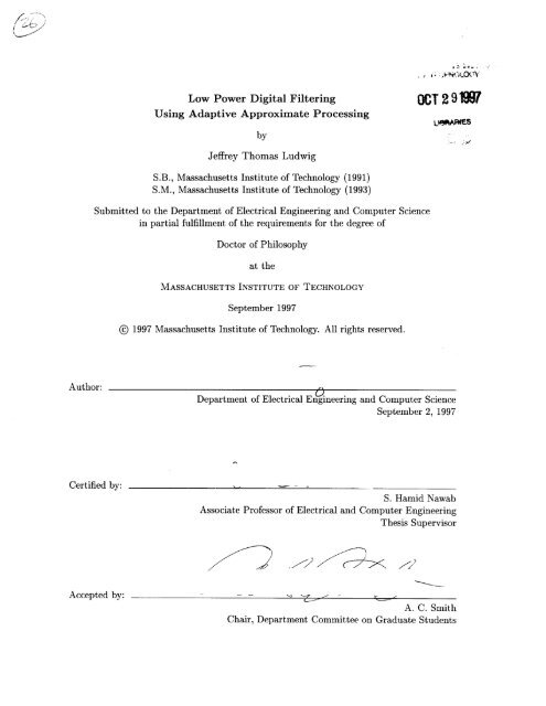 Low Power Digital Filtering Using Adaptive Approximate Processing