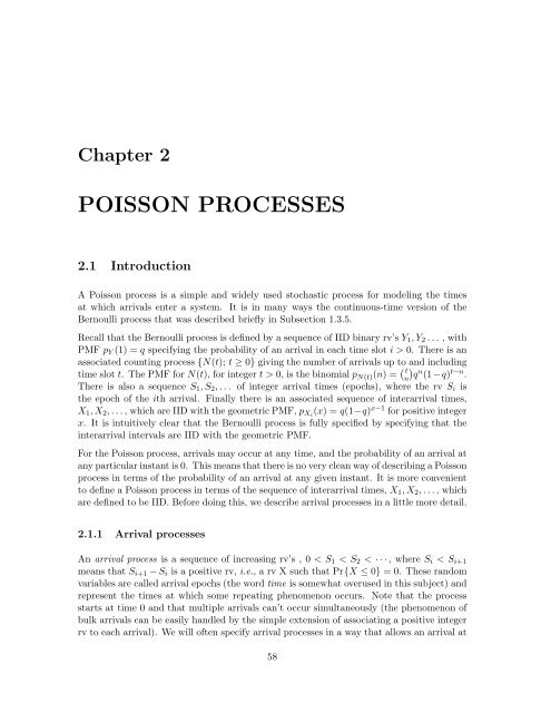 POISSON PROCESSES