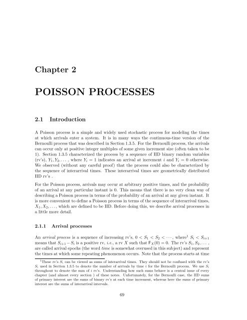 POISSON PROCESSES