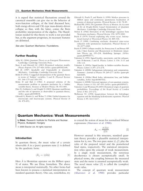 Quantum Mechanics: Weak Measurements