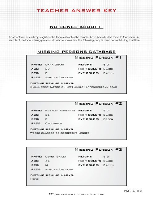 Forensic Bones Worksheet Answers Worksheet List