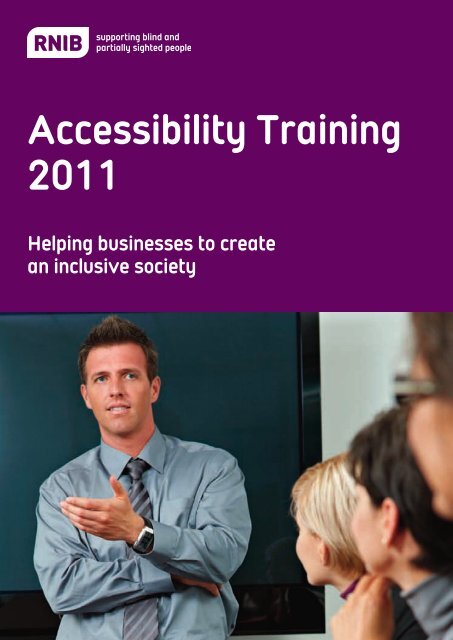 Accessibility training brochure - RNIB