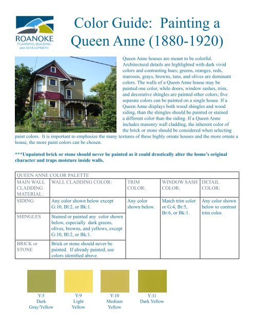 Color Guide: Painting a Queen Anne (1880-1920) - Roanoke