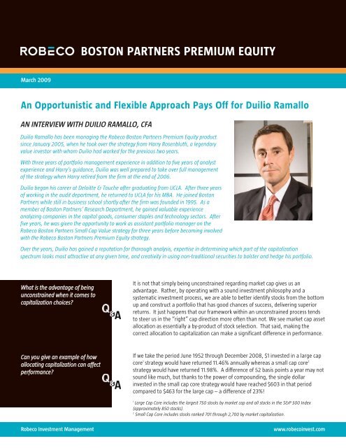 BOSTON PARTNERS PREMIUM EQUITY - Robeco.com