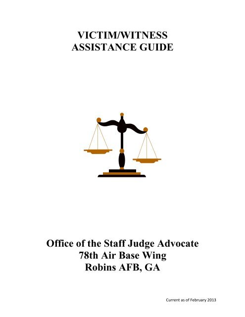 Victim/witness assistance guide - Robins Air Force Base