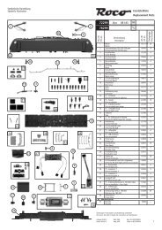 Spare part list - Roco