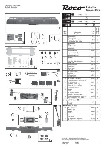 Ersatzteilblatt - Roco