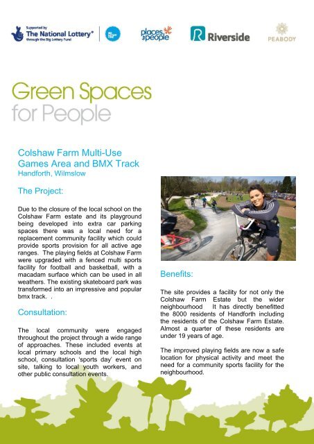 Colshaw Farm Multi-Use Games Area and BMX Track - Riverside