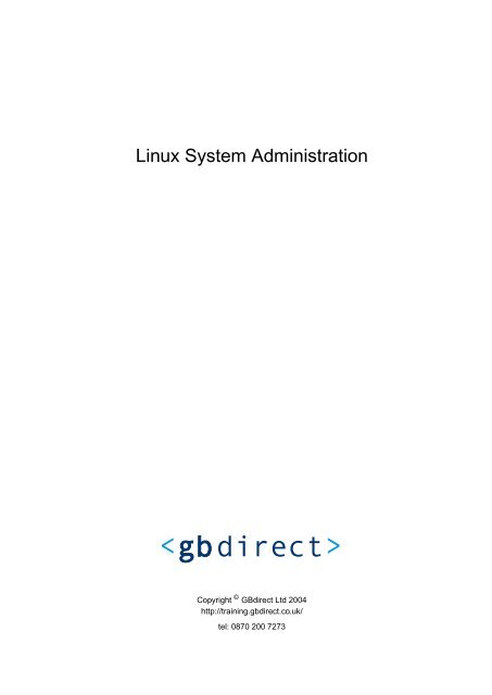 Linux System Administration