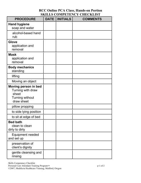 skills-checklist