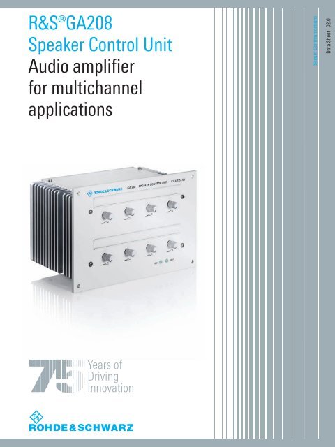 R&S GA208 Speaker Control Unit - Rohde & Schwarz
