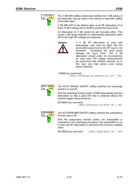 ESIB- Receiver ESIB 0 DB