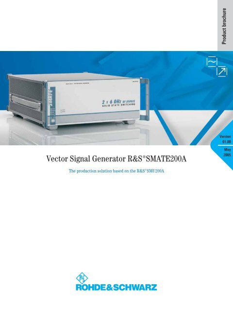 Vector Signal Generator R&S SMATE200A - Rohde & Schwarz