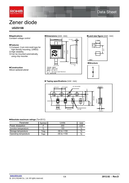 UDZS15B : Diodes - Rohm