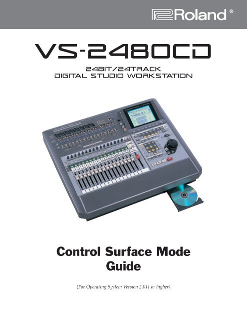 VS-2480/VS-2480CD Control Surface Mode Guide - Roland UK