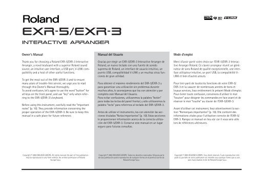 EXR-5/EXR-3 - Roland