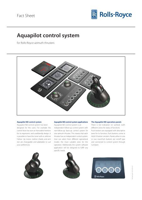 Aquapilot control system - Rolls-Royce