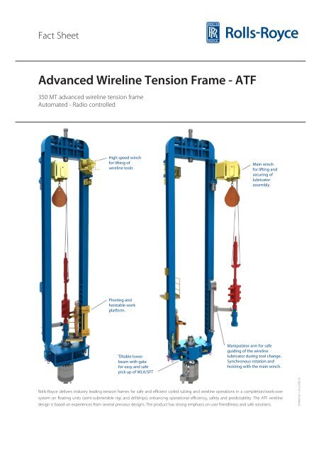 Advanced Wireline Tension Frame - ATF - Rolls-Royce