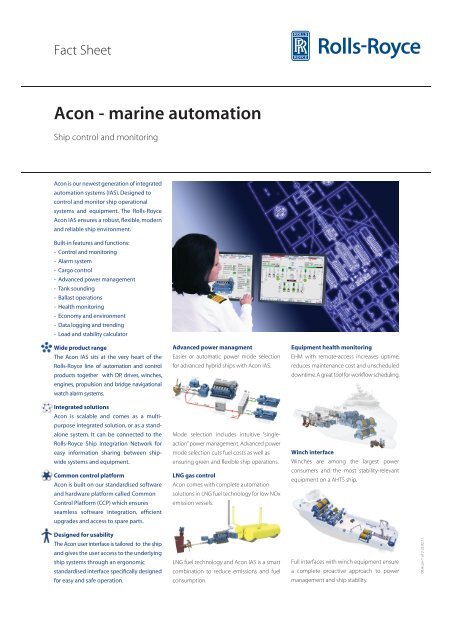 Acon - marine automation - Rolls-Royce