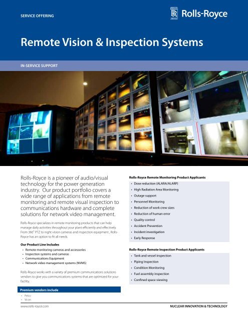 Remote Vision Systems Service Offering - Rolls-Royce