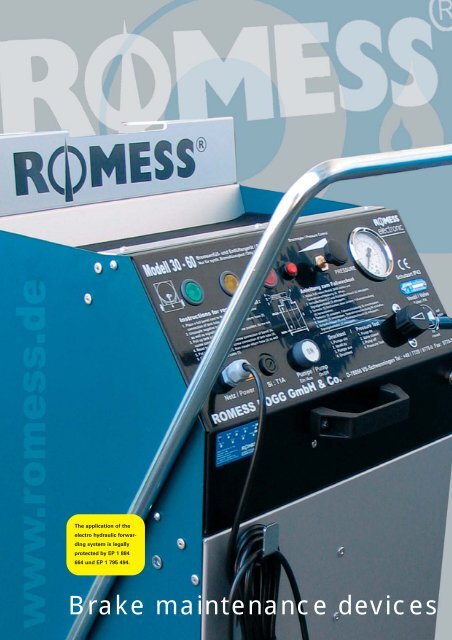 Brake maintenance devices - Romess Rogg
