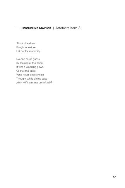 Poetry by Micheline Maylor - Room Magazine