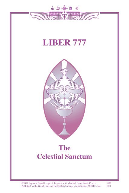 002 Liber 777 1011 - Rosicrucian Order