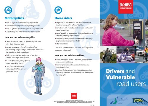 Drivers and vulnerable road users leaflet