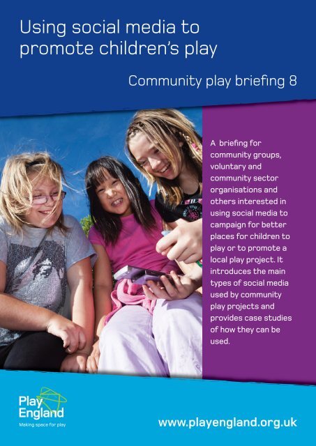 Using social media to promote children's play - Play England