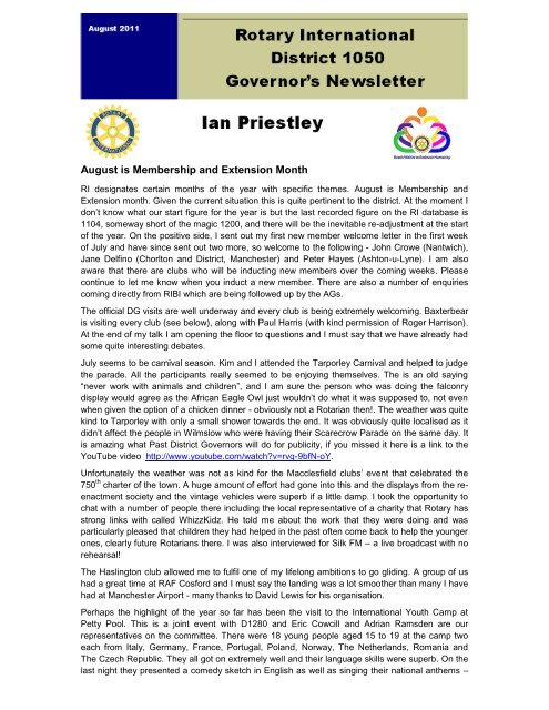 August is Membership and Extension Month - Rotary Club of ...