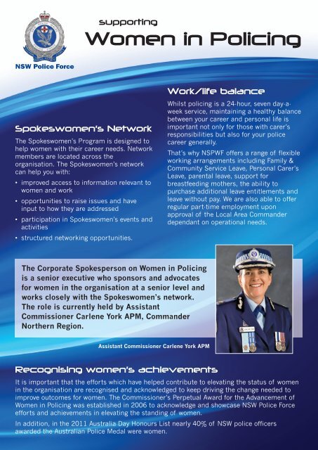 Women in Policing Flyer (PDF) - NSW Police Force