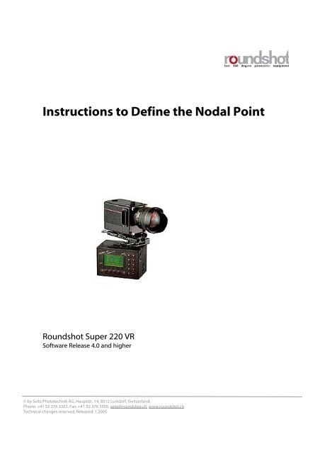 Instructions to Define the Nodal Point - Roundshot