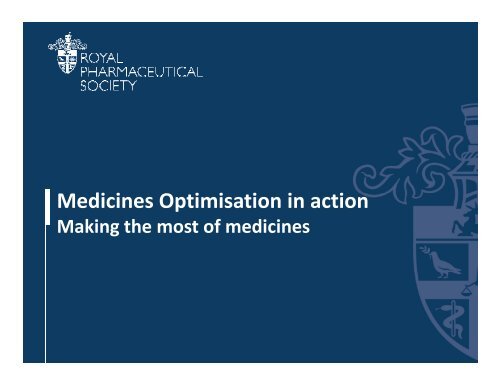 Examples of medicines optimisation services and activities.