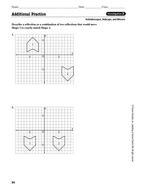 Skill practice ch. 2 Transformations