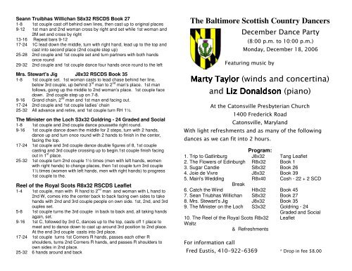 Print Version with 'Cheat Sheet' (PDF) - Scottish Country Dancing in ...