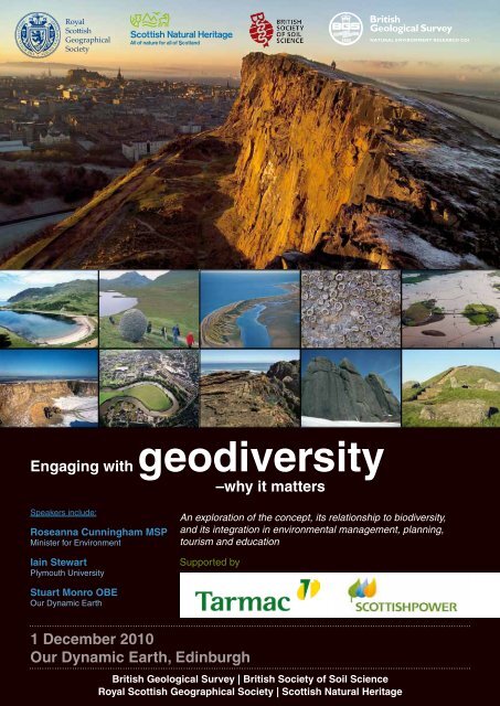 Engaging with Geodiversity - Royal Scottish Geographical Society