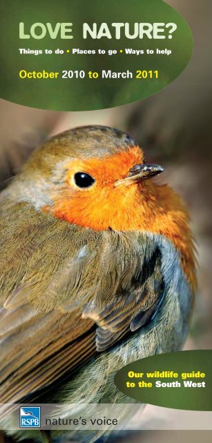 Wildlife guide to South West England reserves - RSPB